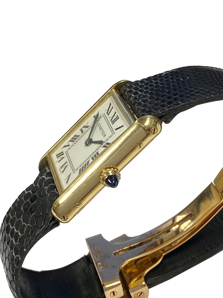 Cartier Classic Tank Vintage 1970 Yellow Gold Manual Wind Gents Size ...