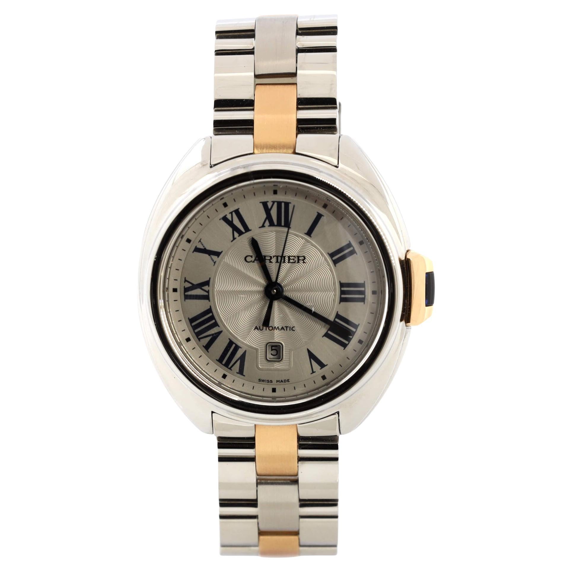Cartier Cle de Cartier Automatic Watch Stainless Steel and Rose Gold 31 ...