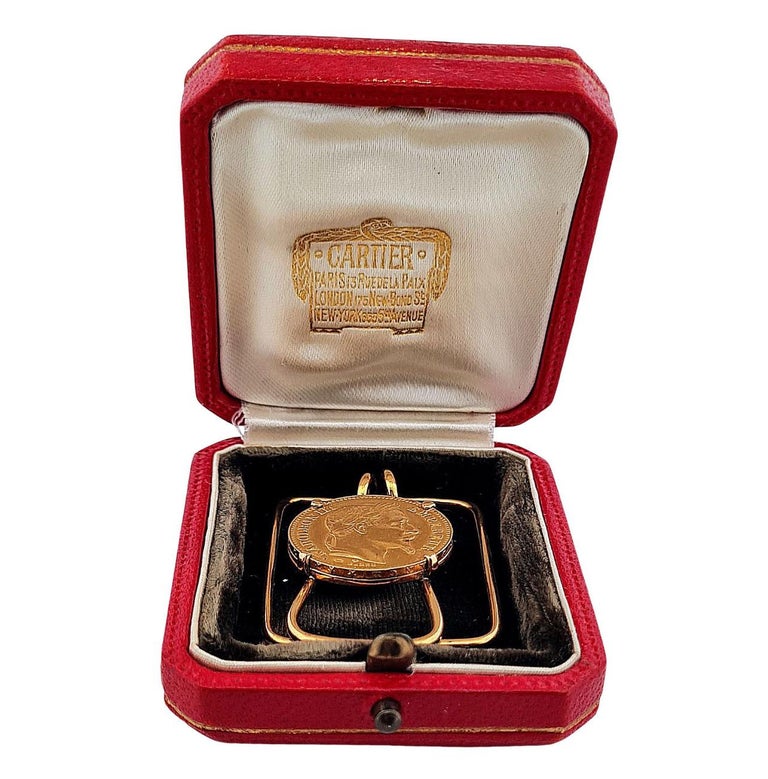 Cartier Coin and Yellow Gold Money Clip For Sale at 1stDibs