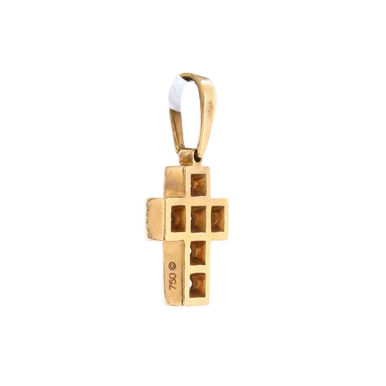 Cartier Cross Charm Pendant Pendant and Charms 18k Yellow Gold with ...