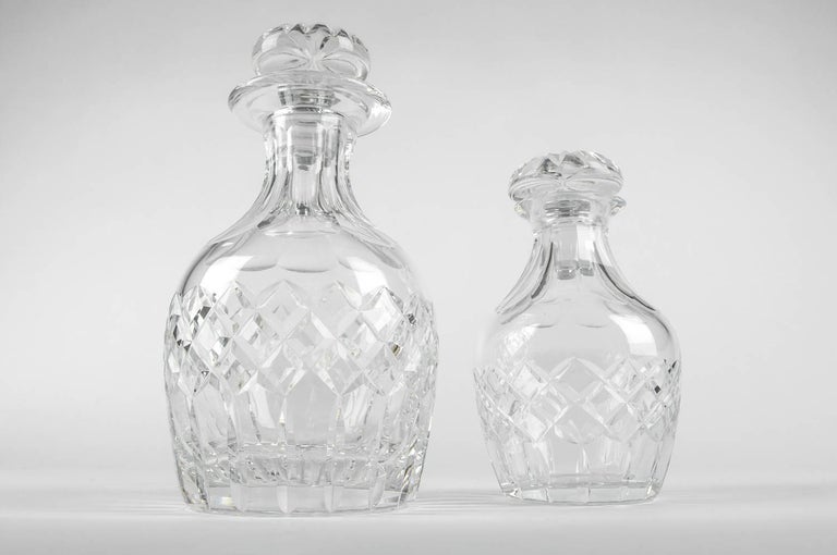 Cartier Cut Crystal Barware Pair of Decanter For Sale at 1stDibs
