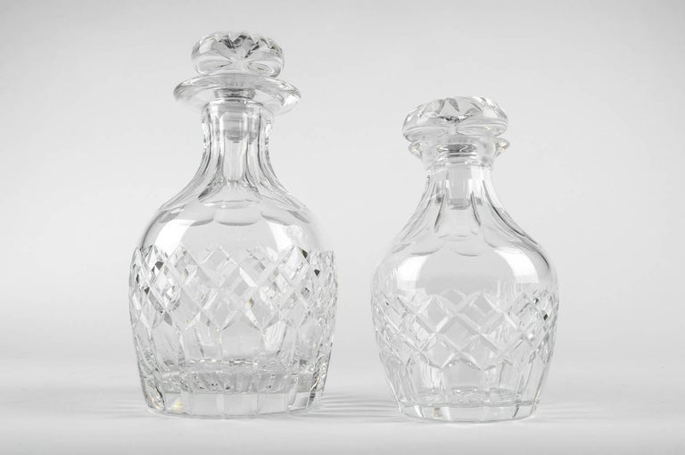 Cartier Cut Crystal Barware Pair of Decanter For Sale at 1stDibs