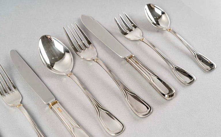 Cartier, Cutlery Flatware Set Maison Du Prince Trinity Silver Metal 110 ...