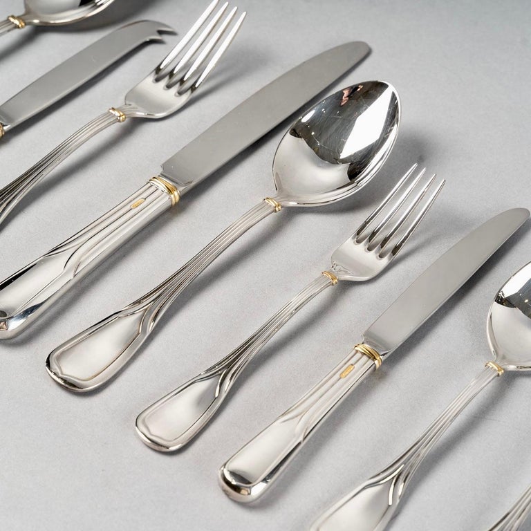 Cartier, Cutlery Flatware Set Maison Du Prince Trinity Silver Metal 110 ...