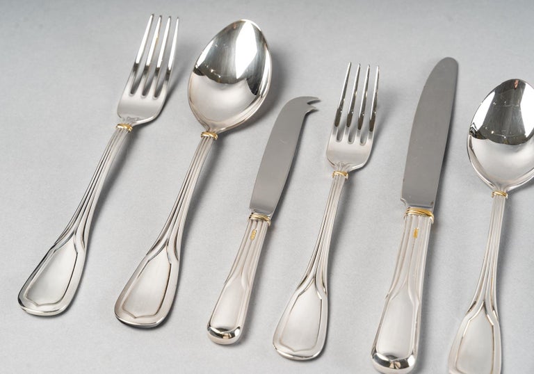 Cartier, Cutlery Flatware Set Maison Du Prince Trinity Silver Metal 110 ...