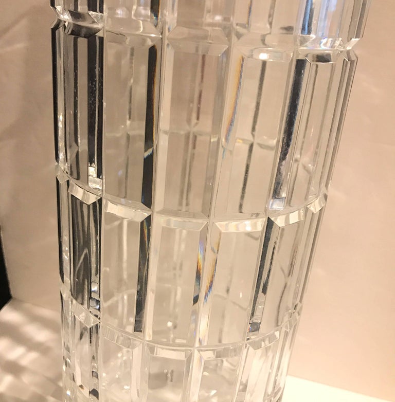 Cartier Cylindrical Crystal Vase For Sale at 1stDibs