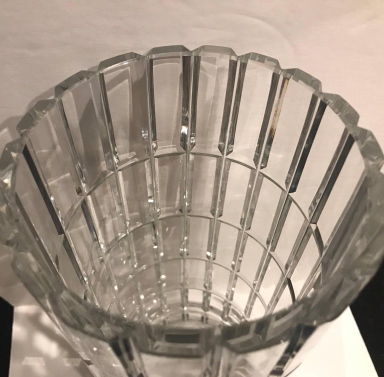 Cartier Cylindrical Crystal Vase For Sale at 1stDibs