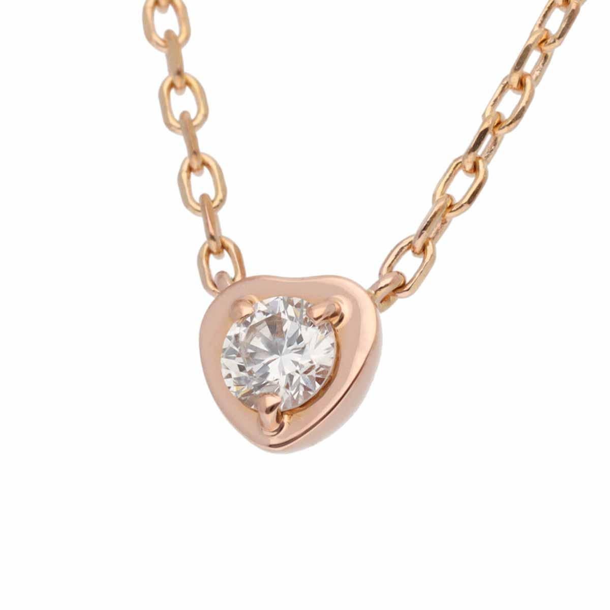 Cartier d'Amour Diamants Legers Heart Diamond 18K Rose Gold pendant Necklace For Sale at 1stDibs