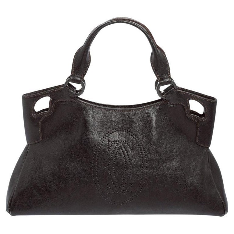 Cartier Dark Brown Leather Small Marcello de Cartier Bag at 1stDibs