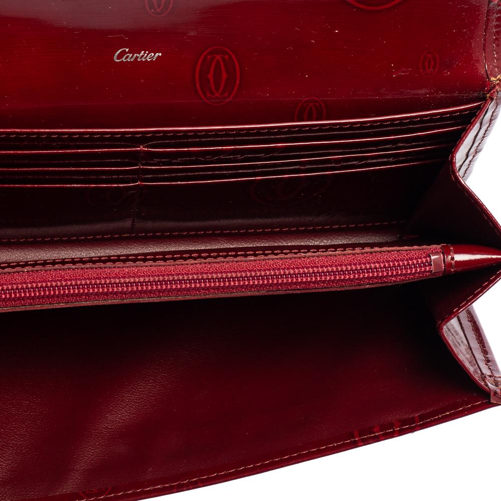 Cartier Dark Red Leather Happy Birthday Continental Wallet at 1stDibs ...