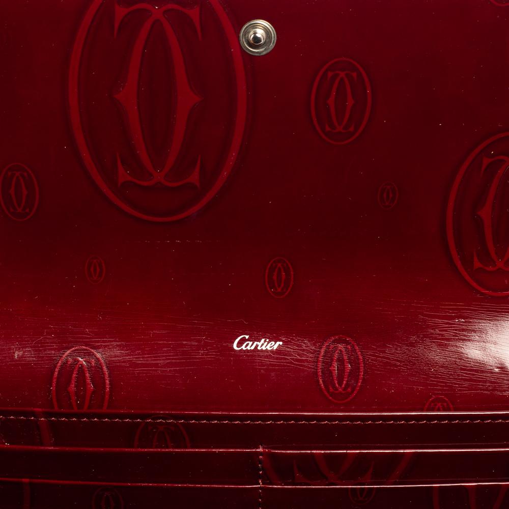 Cartier Dark Red Leather Happy Birthday Continental Wallet at 1stDibs ...