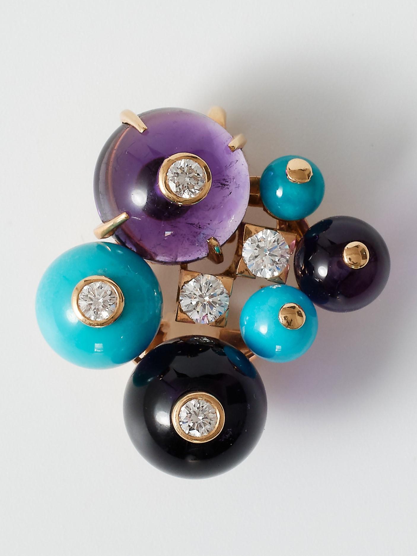 Cartier ‘Délices de Goa’ pendant decorated with turquoises, amethysts ...