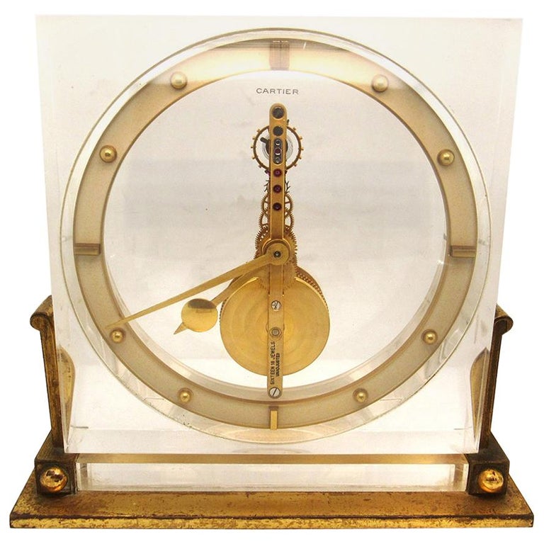 Cartier Desk Clock by European Watch and Clock Co., circa 1950s For ...