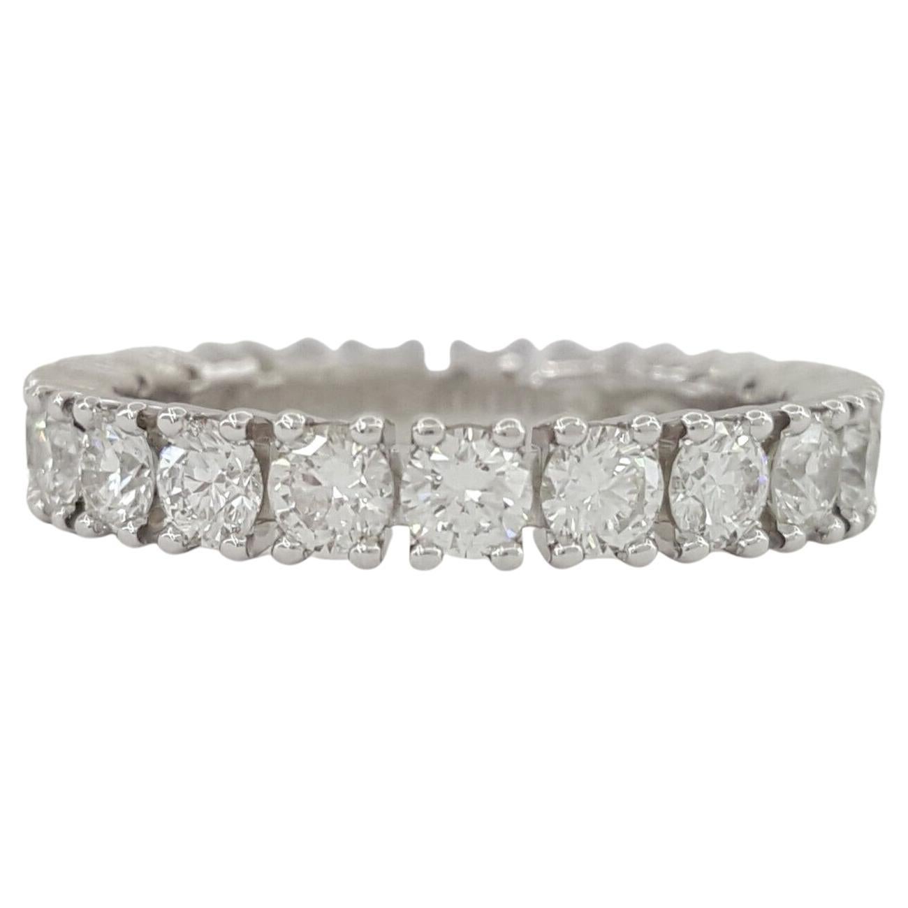 Cartier DESTINÉE 3.3mm Platinum Round Diamond Eternity Band Ring For ...