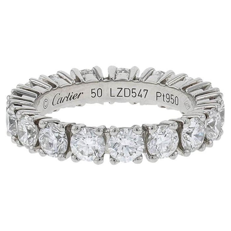 Cartier Destinée Platinum Round Diamonds French Pave Set Full Circle ...