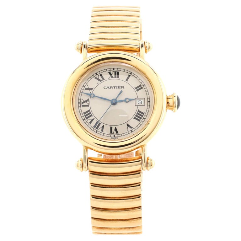 Cartier Diabolo Quartz Watch Yellow Gold 32 For Sale at 1stDibs