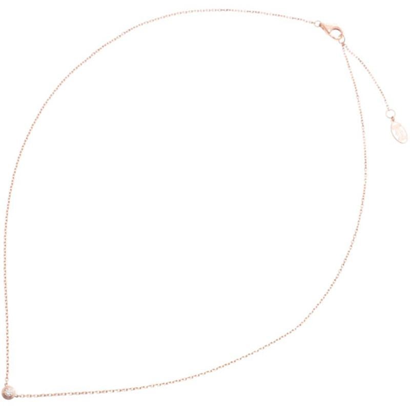 Cartier Diamants Diamond 18k Rose Gold Pendant Necklace XS For Sale at 1stDibs | cartier xs ...