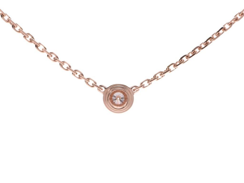 Cartier Diamants Diamond 18k Rose Gold Pendant Necklace XS For Sale at 1stDibs | cartier xs ...