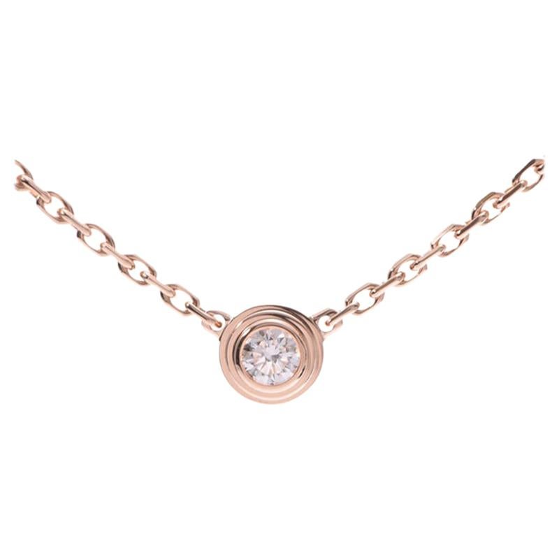 Cartier Diamants Diamond 18k Rose Gold Pendant Necklace XS For Sale at 1stDibs | cartier xs ...