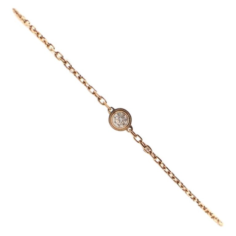 Cartier Diamants Legers Bracelet 18K Rose Gold and Diamond Small at 1stDibs