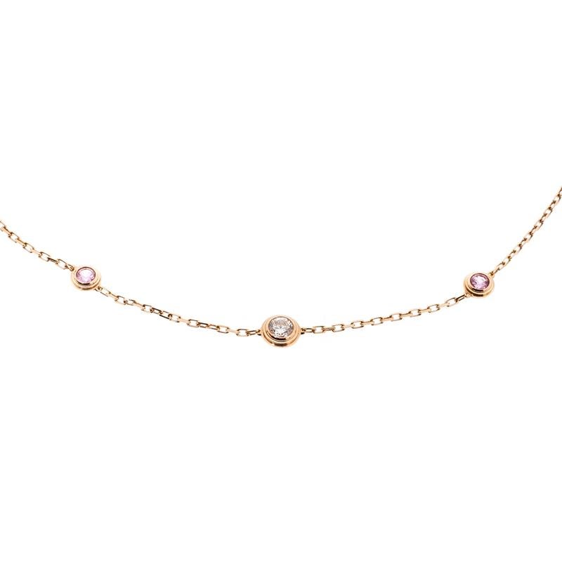 Cartier Diamants Legers De Cartier Pink Sapphire Diamond 18k Rose Gold ...