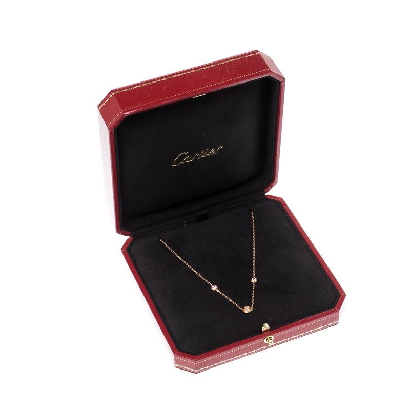 Cartier Diamants Legers De Cartier Pink Sapphire Diamond 18k Rose Gold Station N For Sale at ...