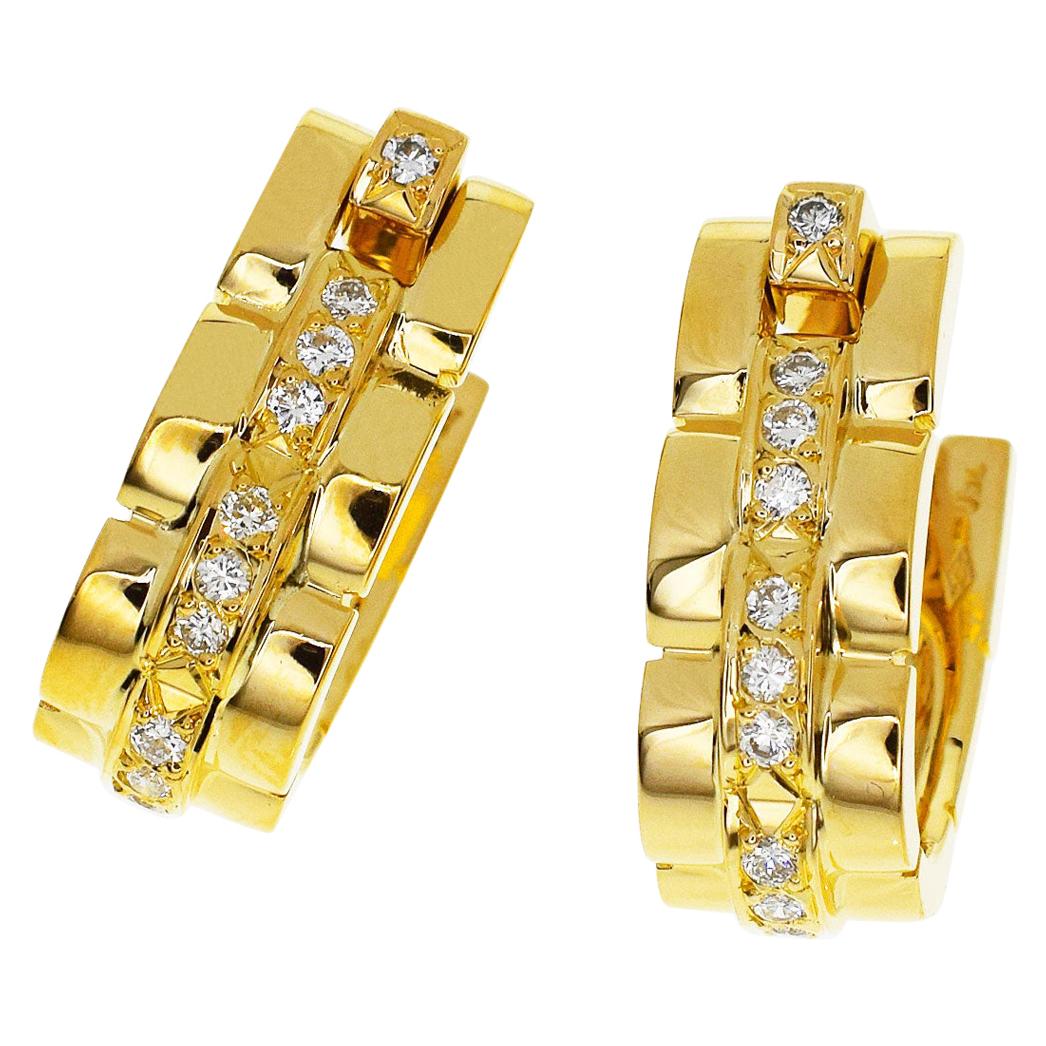 1950s Cartier Paris emerald diamond and gold shell buttons at 1stDibs ...