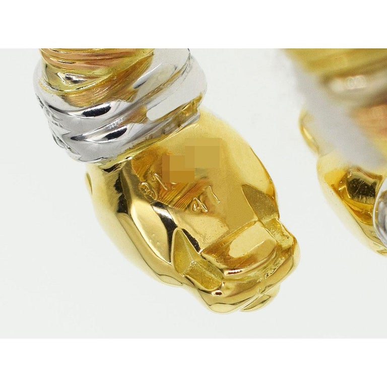 Cartier Diamond 18 Karat Yellow White Pink Gold Cougar Panthere Ring US ...