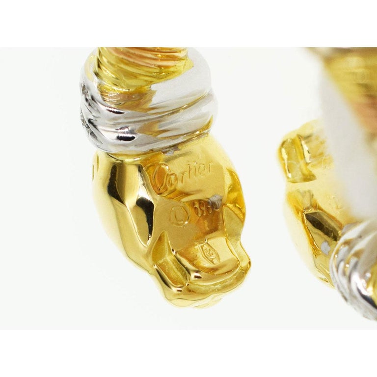 Cartier Diamond 18 Karat Yellow White Pink Gold Cougar Panthere Ring US ...