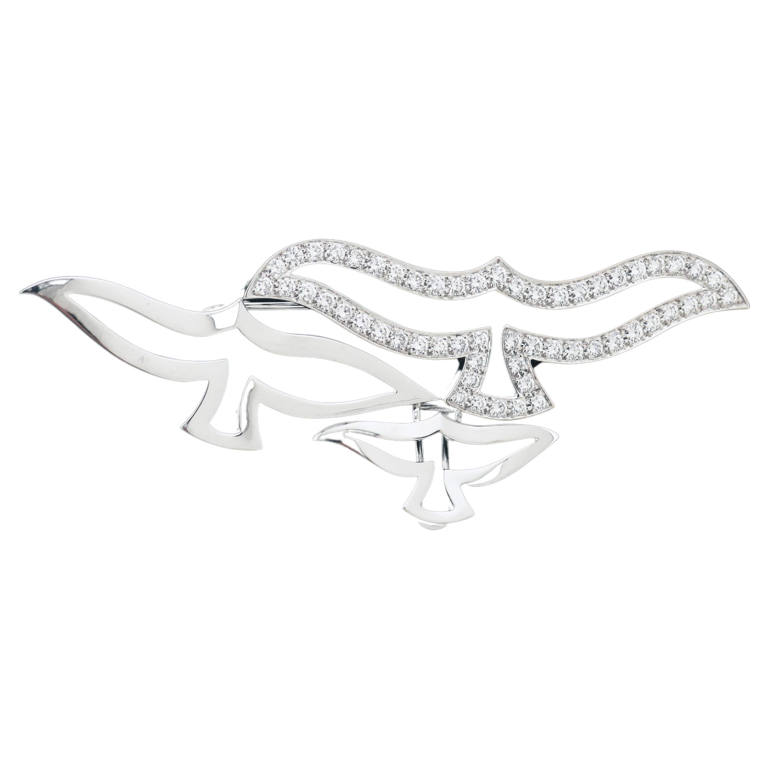 Spectra Fine Jewelry Mother and Baby Bird Brooch in 18kt Gold For Sale ...