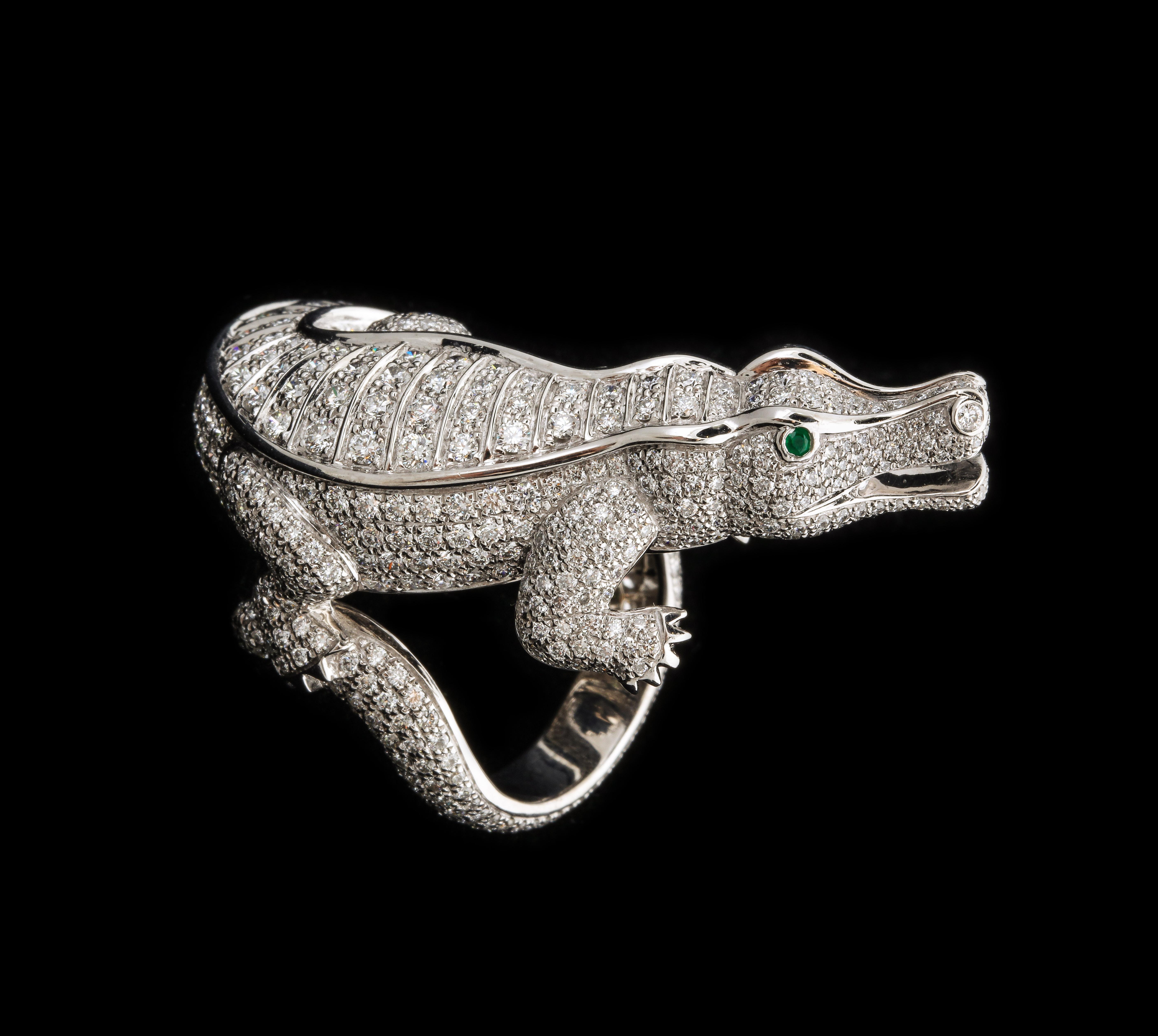 Cartier Diamond Alligator Ring For Sale at 1stDibs | cartier crocodile ...