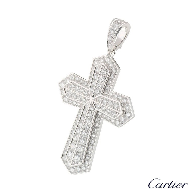 Cartier Diamond Cross Pendant 2.28 Carat at 1stDibs | cartier cross pendant