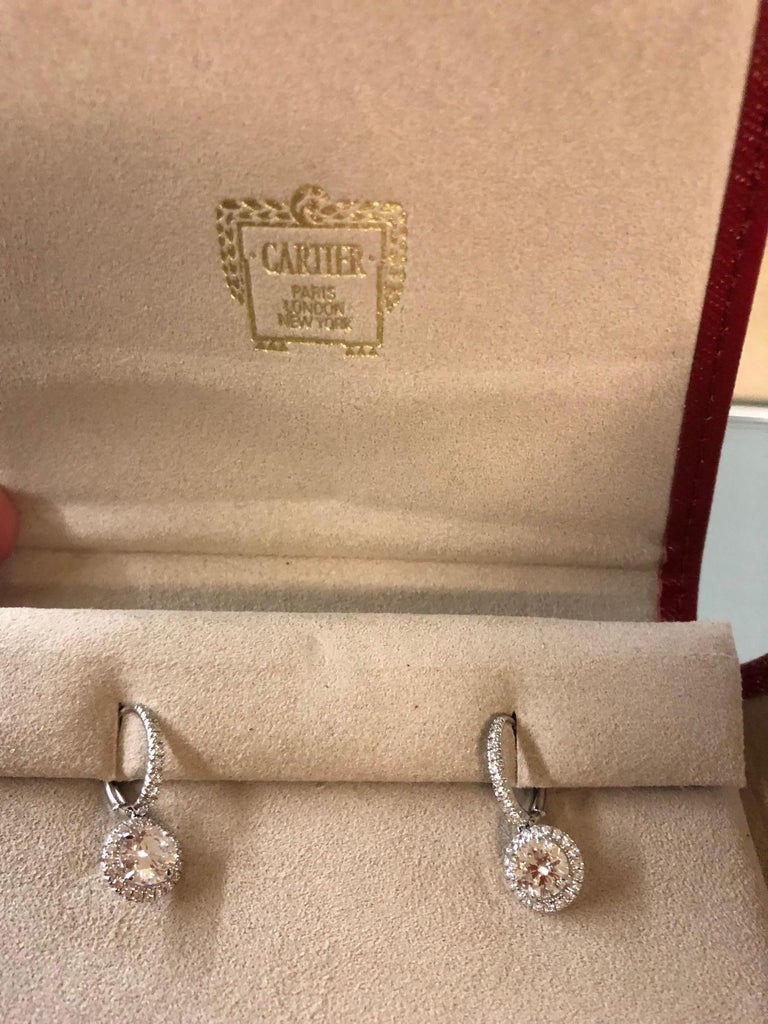 Cartier Diamond Destinée Earrings at 1stDibs | cartier destinée earrings