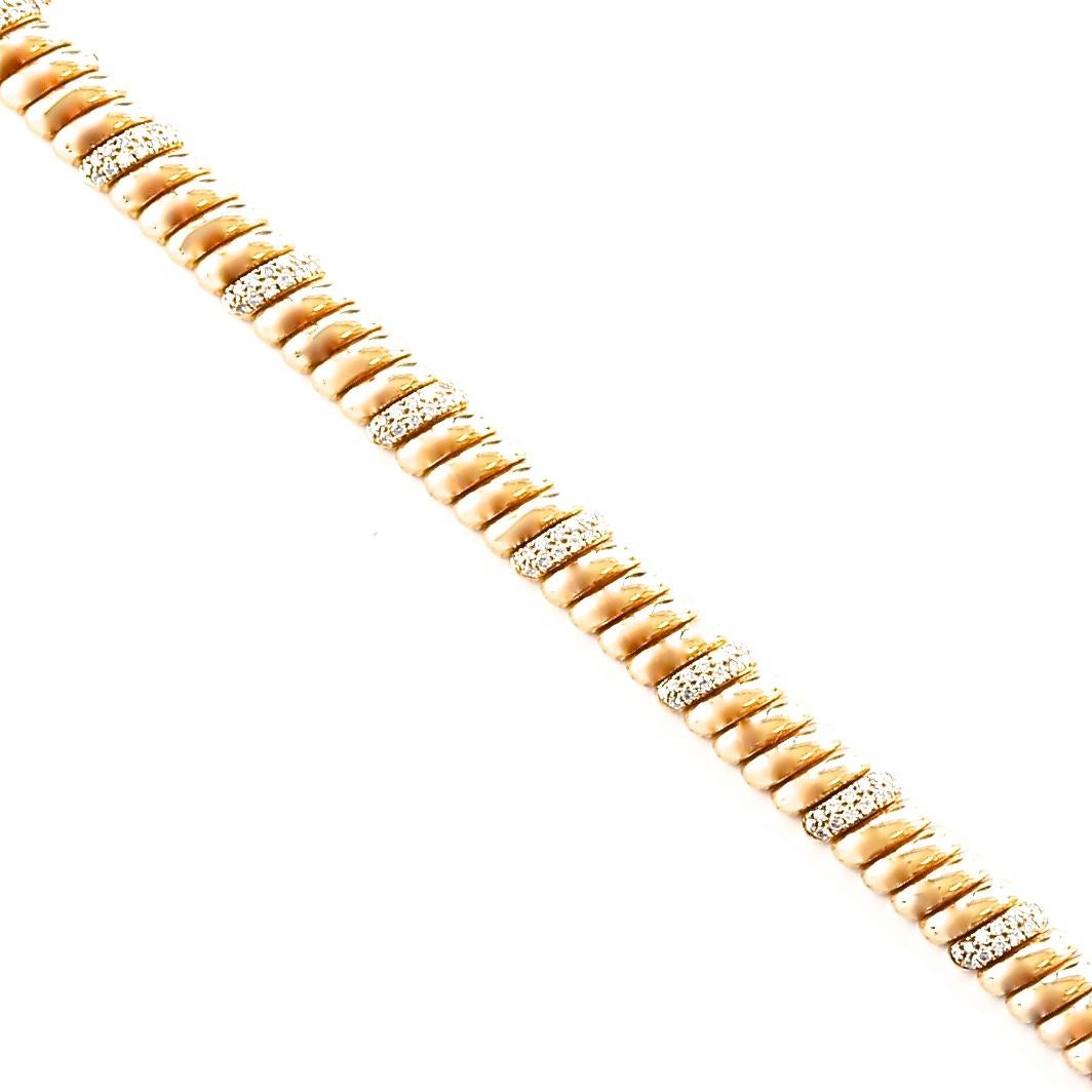 Cartier Diamond Gold Bracelet at 1stDibs