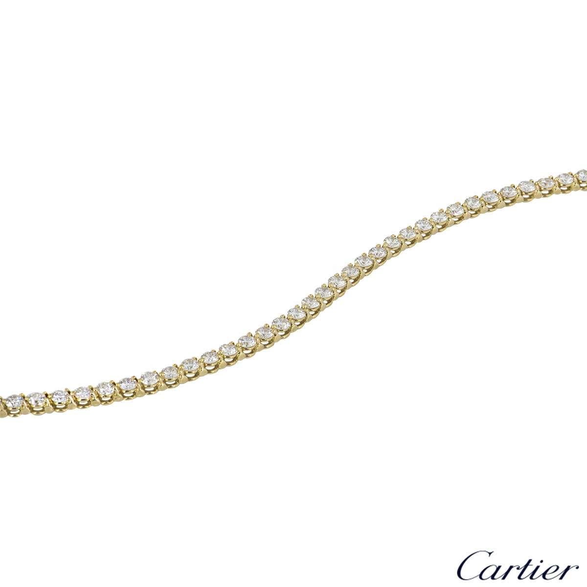 Cartier Diamond Line Tennis Bracelet 4 20 Carat At 1stdibs