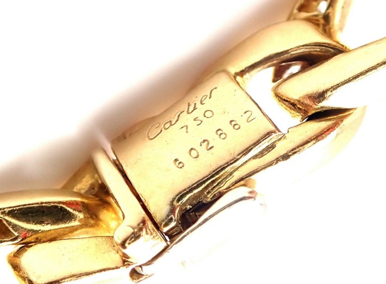Cartier Diamond Link Yellow Gold Chain Bracelet at 1stDibs | cartier ...