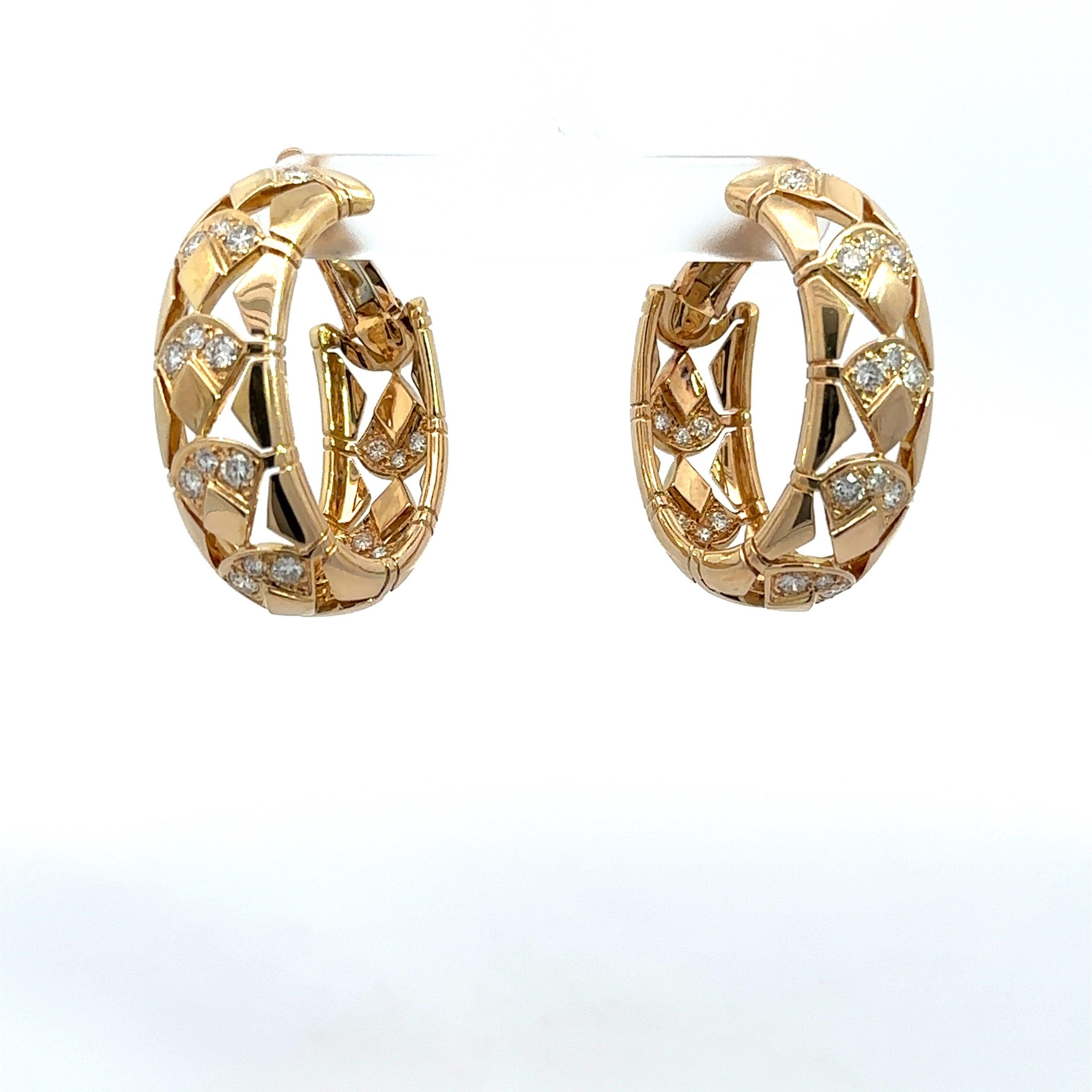 Cartier 1.68CT Diamond Large Oval Hoop Earrings With Box and Pouch For ...