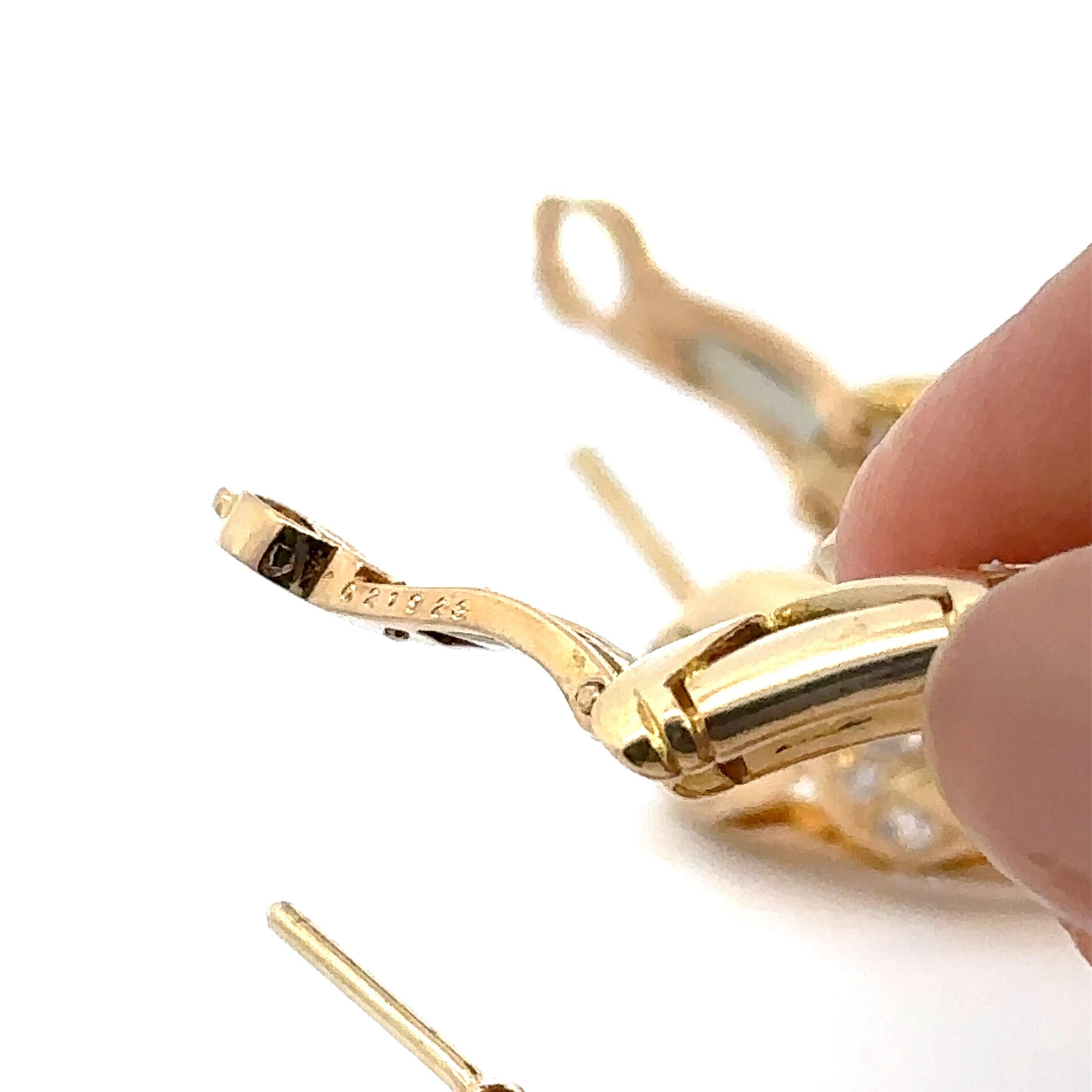 Cartier 1.68CT Diamond Large Oval Hoop Earrings With Box and Pouch For Sale at 1stDibs