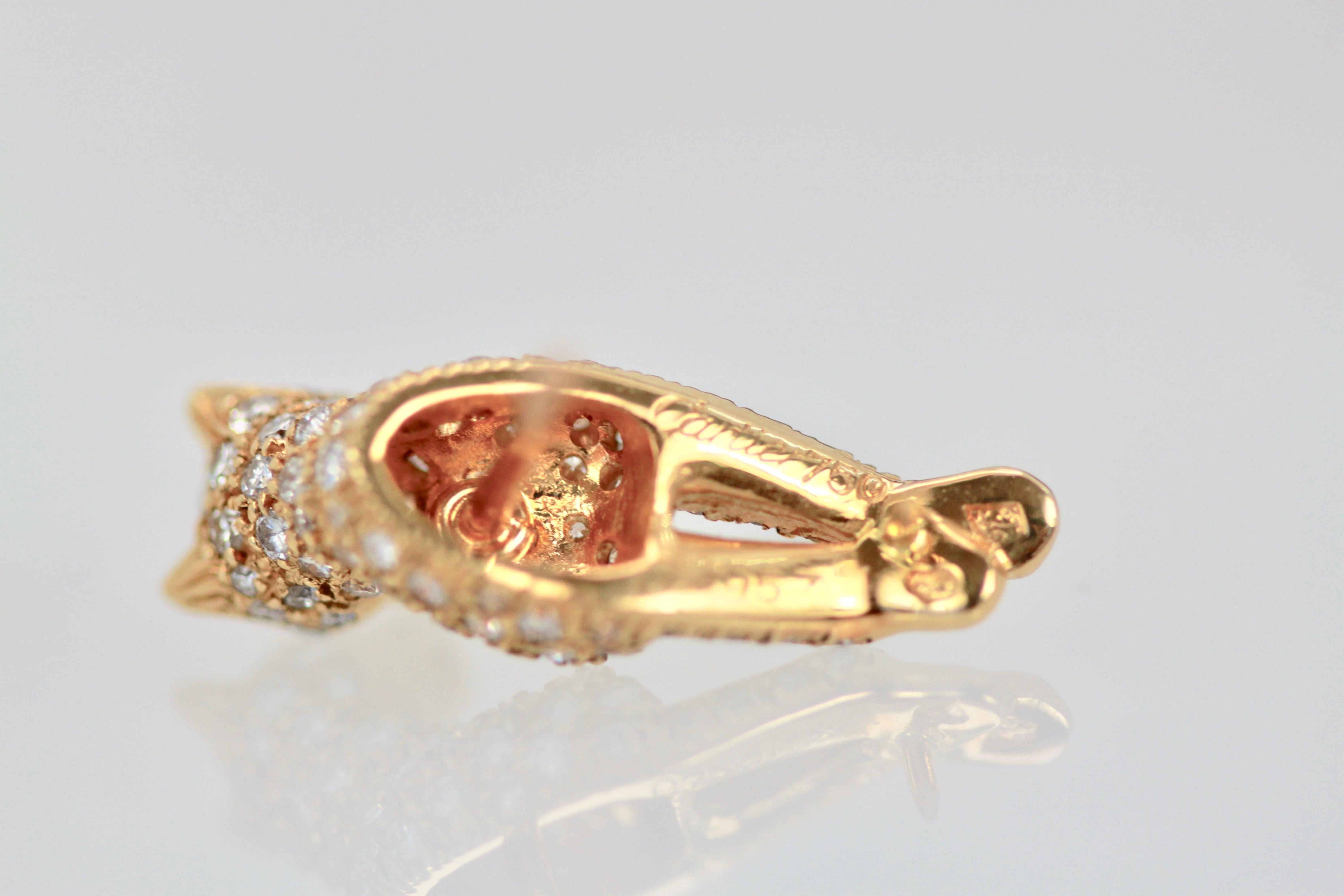 Cartier Diamond Panthere Lapel Pin 18 Karat at 1stDibs | cartier lapel pin