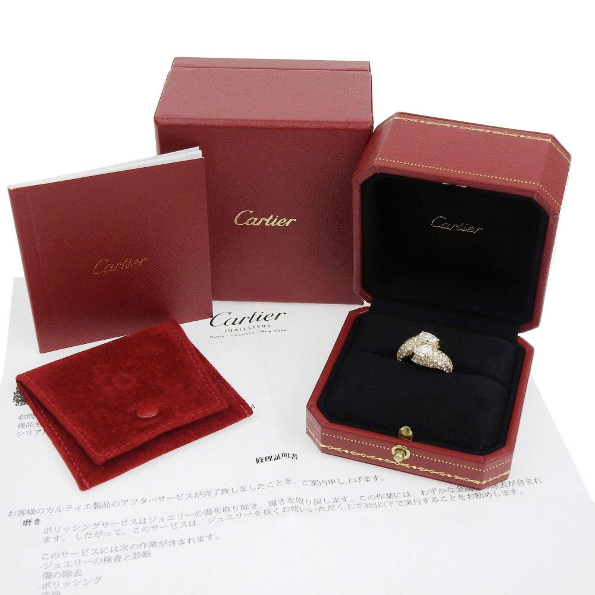 Cartier Diamond Ring in 18K Yellow Gold For Sale at 1stDibs