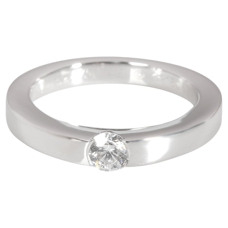 Cartier Bague solitaire en platine avec diamants certifiés GIA G VVS1 0 ...