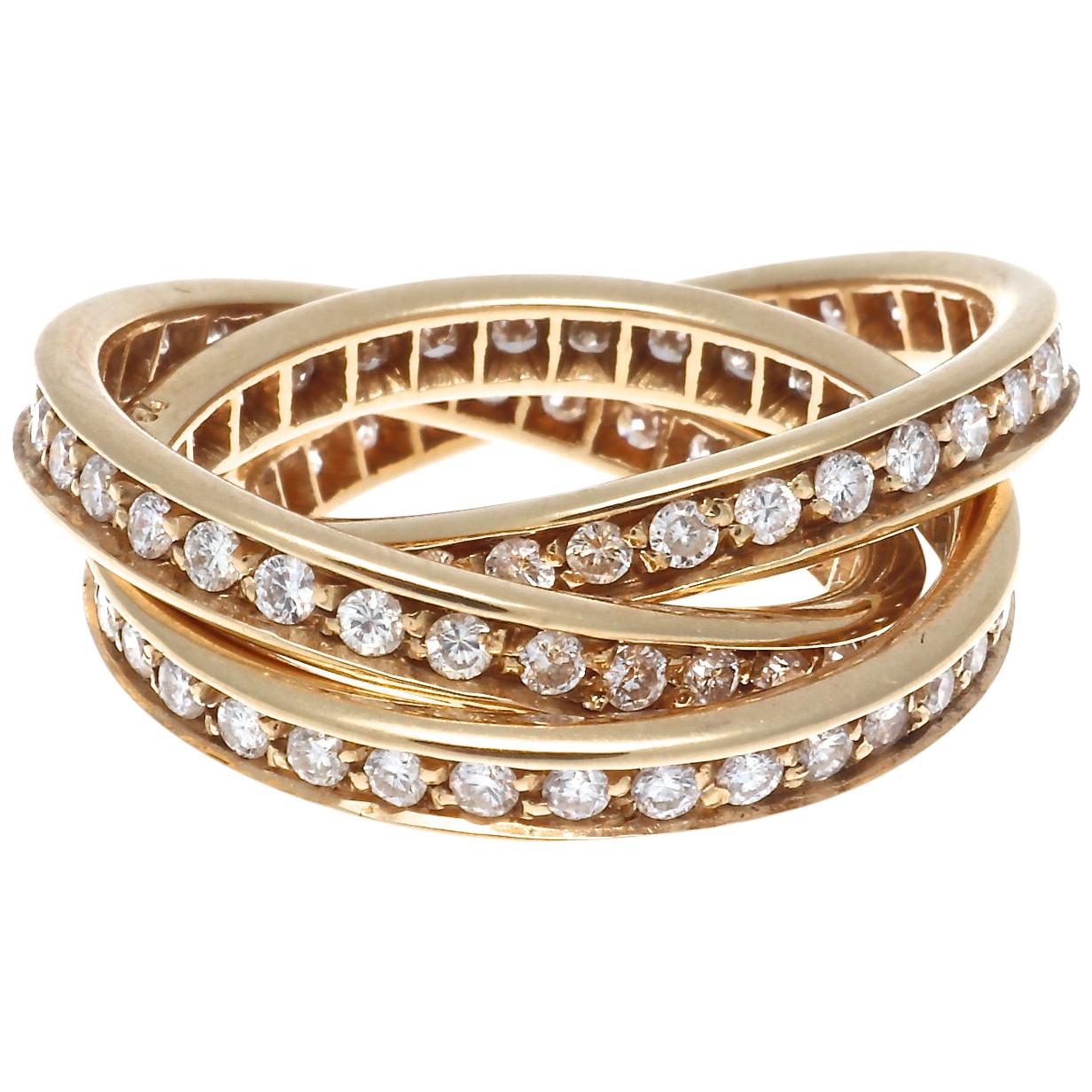CARTIER "Trinity" Diamond Ring at 1stdibs