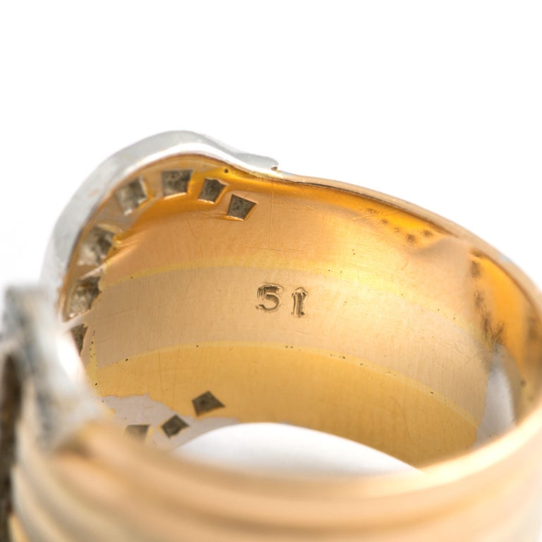 Cartier Diamond Trinity Three Gold Ring For Sale at 1stDibs