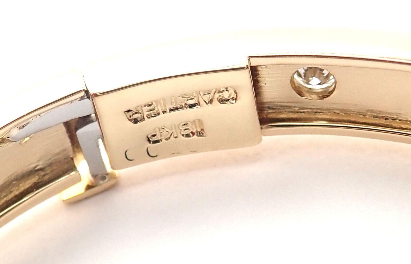 Cartier Diamond Yellow Gold Bangle Bracelet at 1stDibs