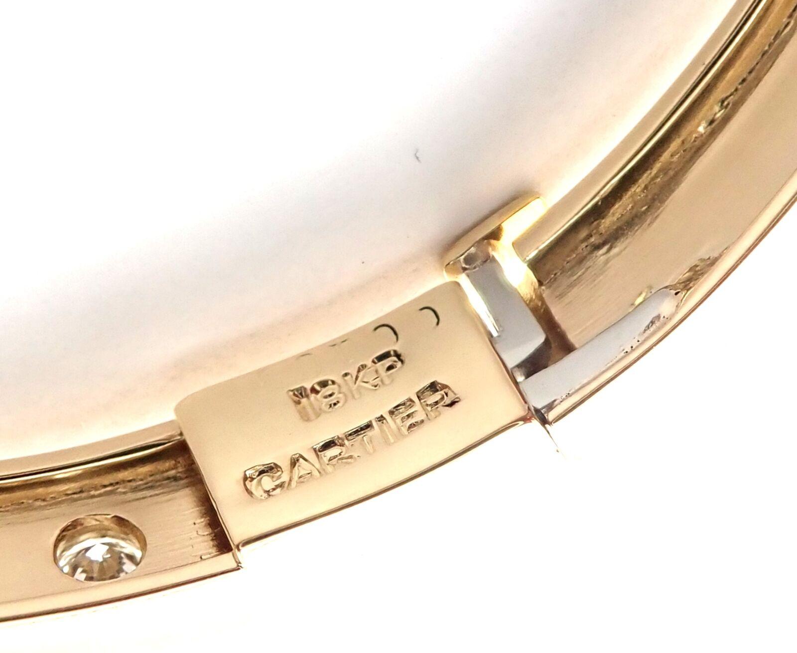 Cartier Diamond Yellow Gold Bangle Bracelet at 1stDibs