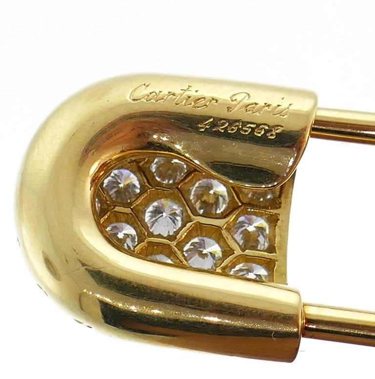 Cartier Diamond Yellow Gold Safety Pin For Sale at 1stDibs | safety pin ...