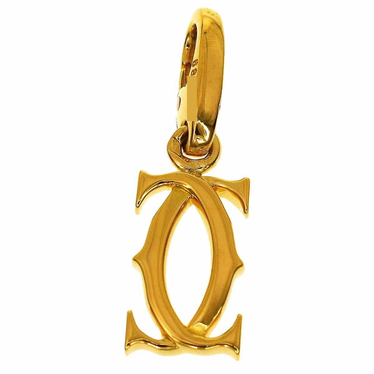 Cartier Double C 18 Karat Yellow Gold 2C Charm at 1stDibs