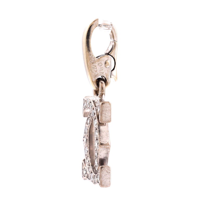 Cartier Double C Charm Pendant Pendant and Charms 18k White Gold with ...