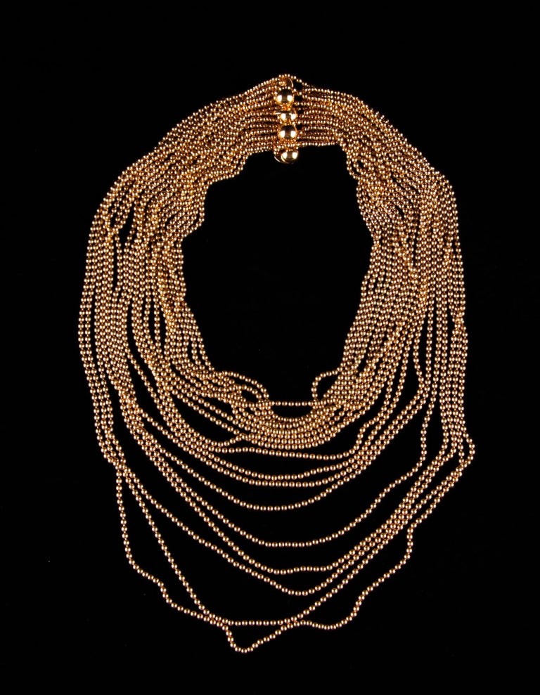 Cartier Draperie de Decollete 18 Karat Yellow Gold Vintage Necklace 18 ...