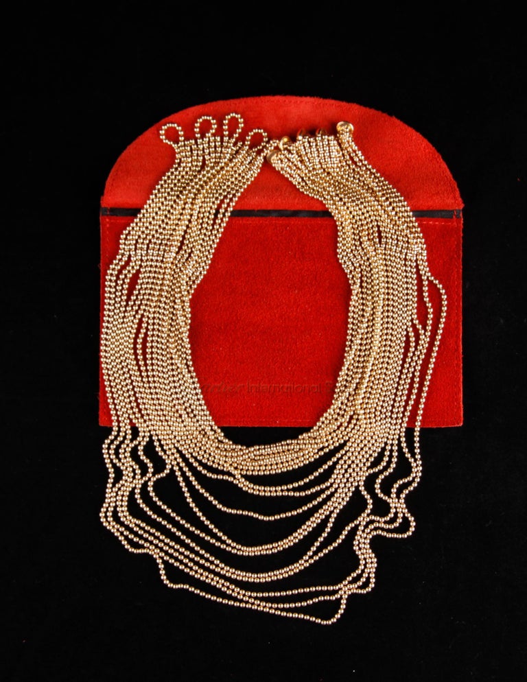 Cartier Draperie de Decollete 18 Karat Yellow Gold Vintage Necklace 18 ...